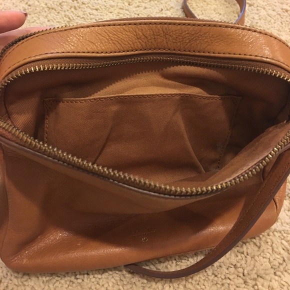 Fossil | Bags | Fossil Cognac Genuine Leather Crossbody | Poshmark